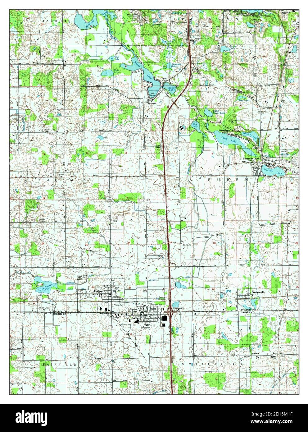 Ashley, Indiana, map 1993, 1:24000, United States of America by ...