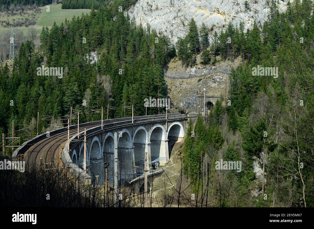 Austria, Semmering railway - oldest mountain railway of Europe and ...