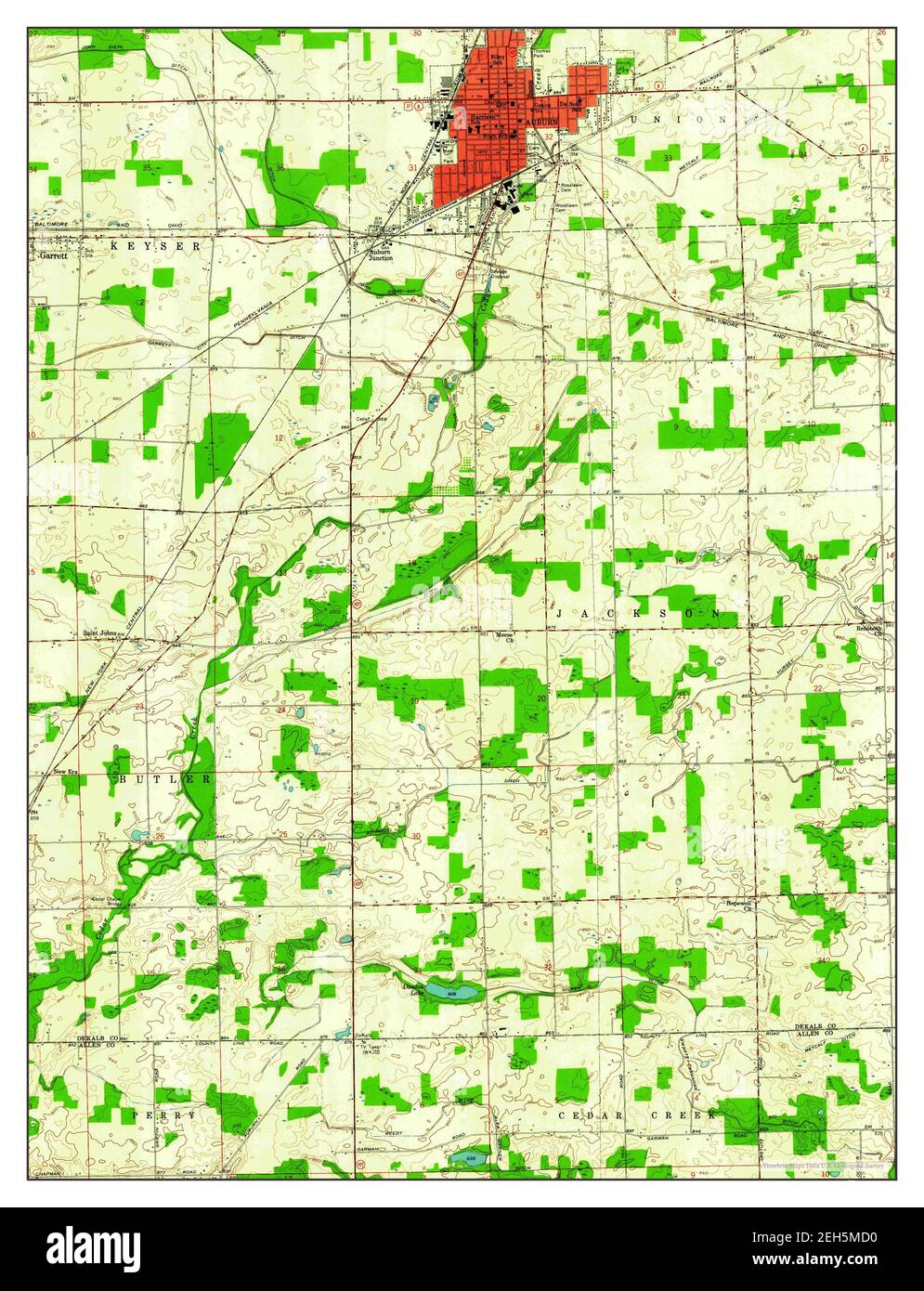Auburn, Indiana, map 1957, 1:24000, United States of America by ...