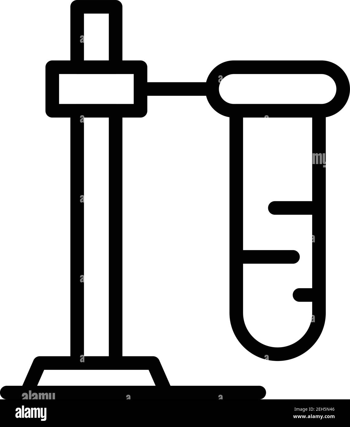 Test tube with analysis icon. Outline test tube with analysis vector ...