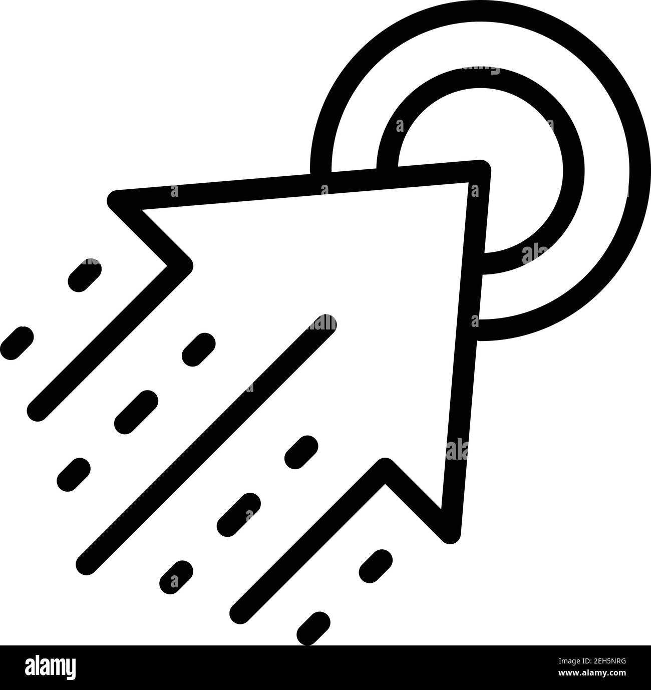 Arrow interaction icon. Outline arrow interaction vector icon for web ...