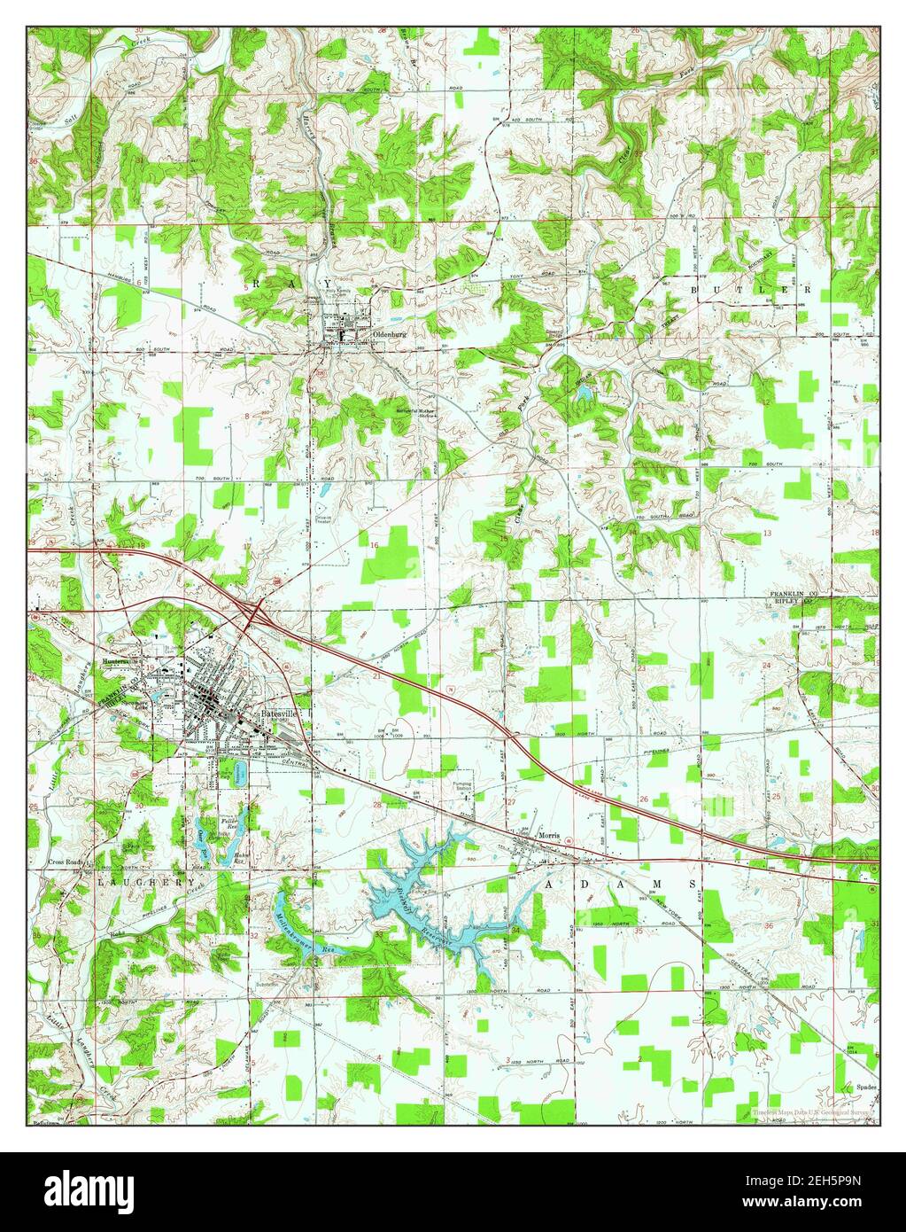 Map of batesville indiana hi-res stock photography and images - Alamy