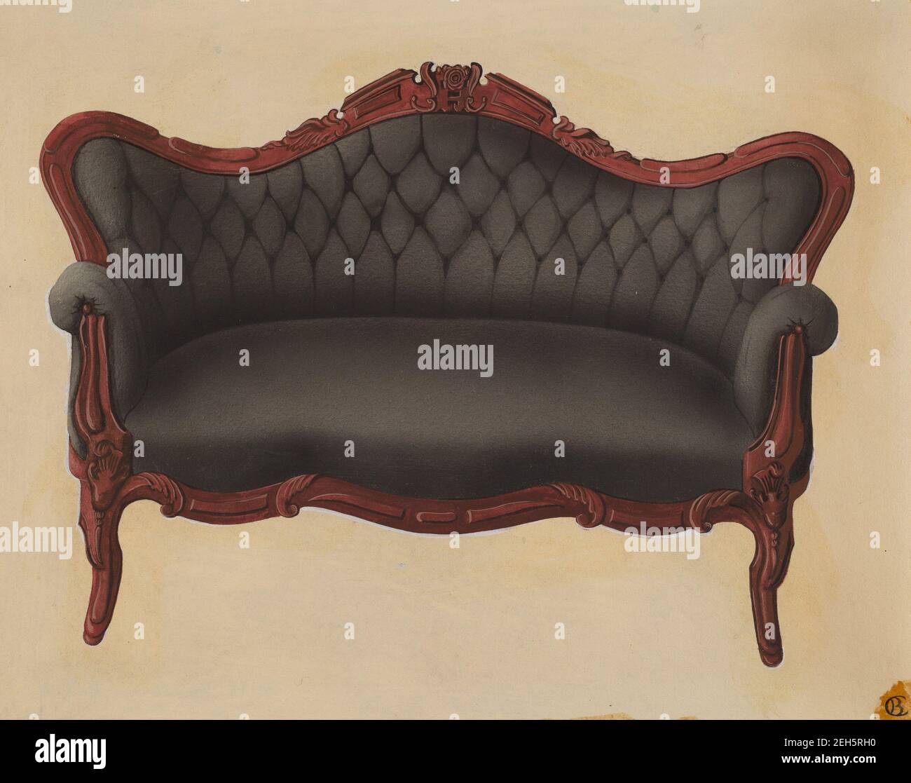 Settee Couch, c. 1936 Stock Photo - Alamy