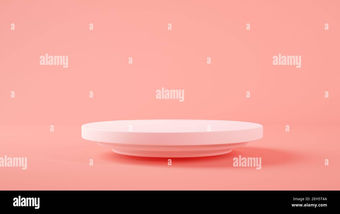 Minimal pink platform mock up 3d rendering Stock Photo - Alamy