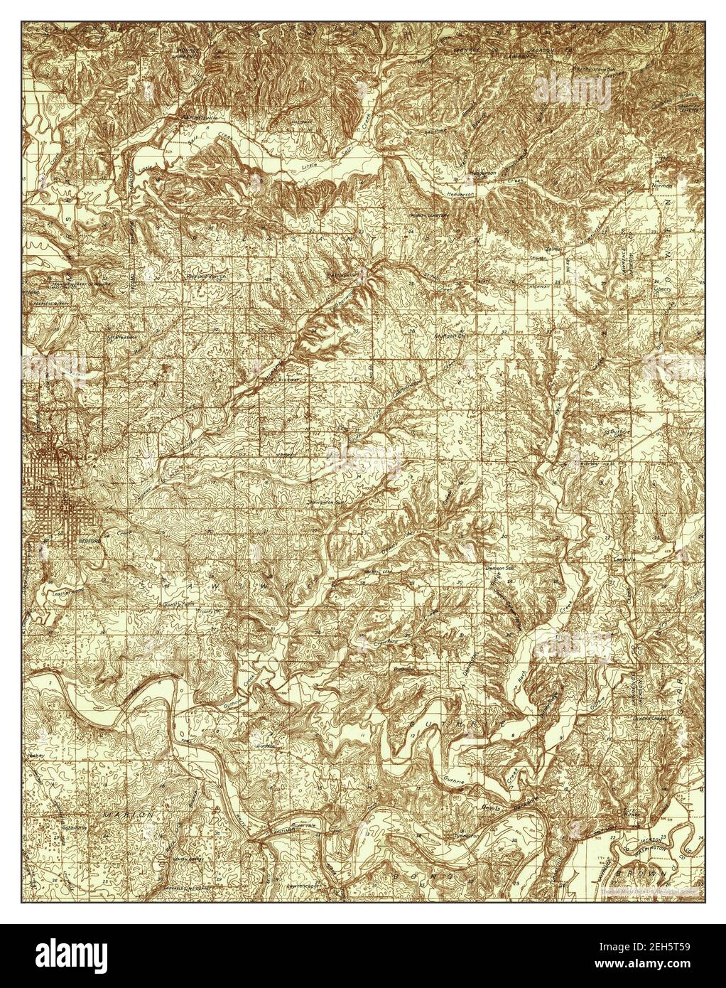 Bedford, Indiana, map 1934, 1:48000, United States of America by ...