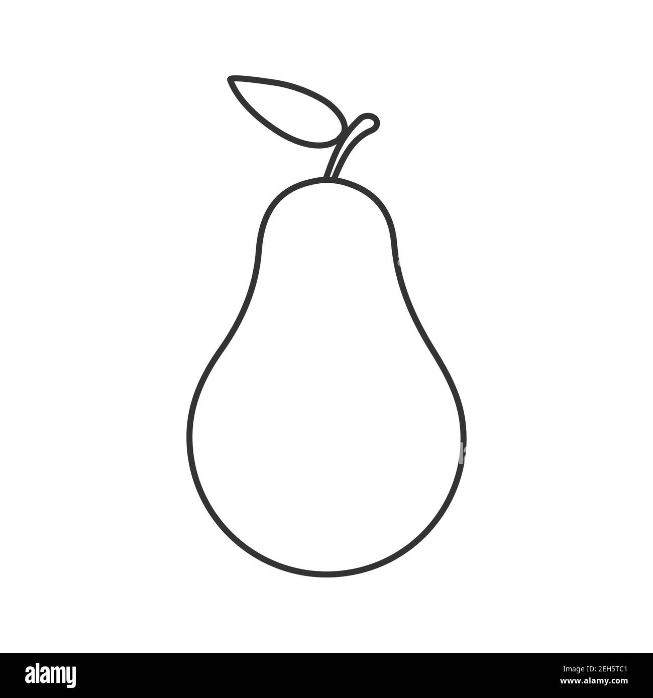 Pear line icon design isolated. Vector fruit logo Stock Vector Image ...