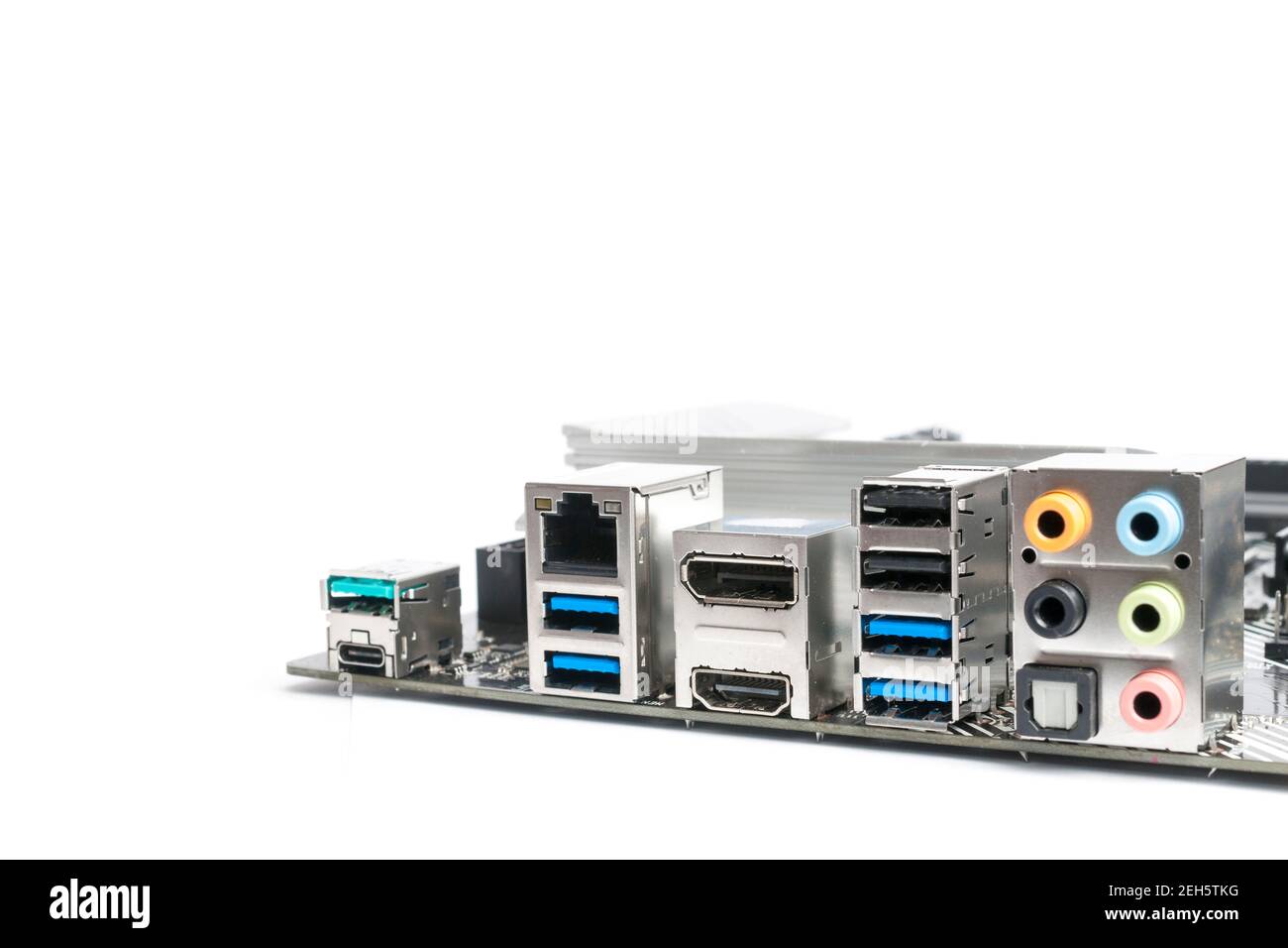 Back panel connectors computer motherboard Cut Out Stock Images ...