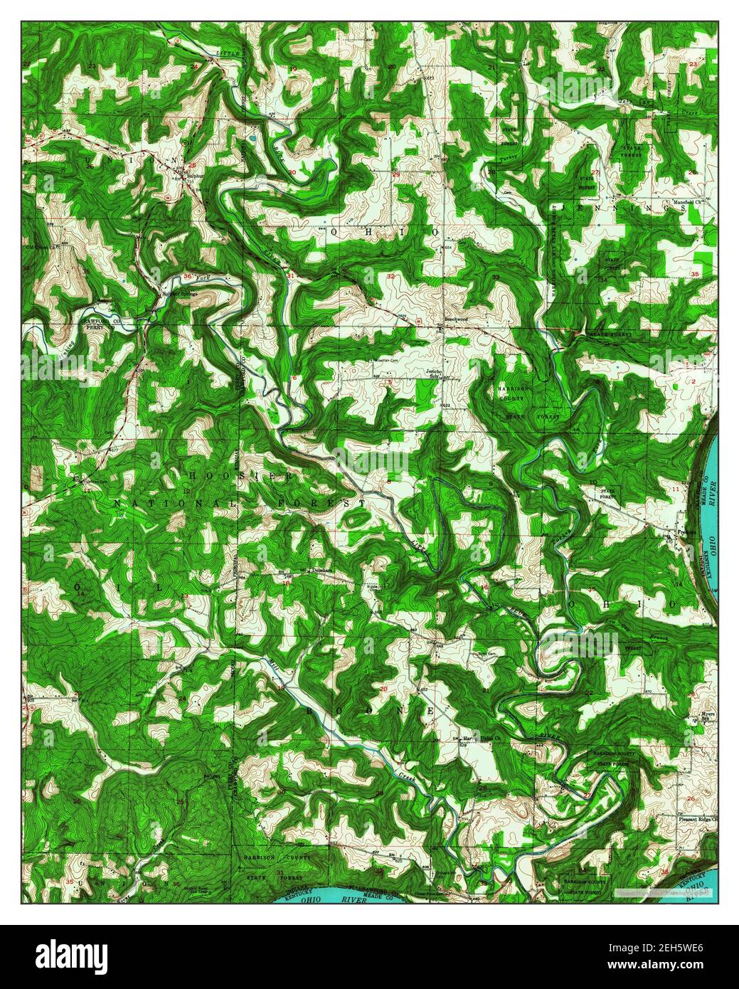 Beechwood, Indiana, map 1950, 1:24000, United States of America by ...