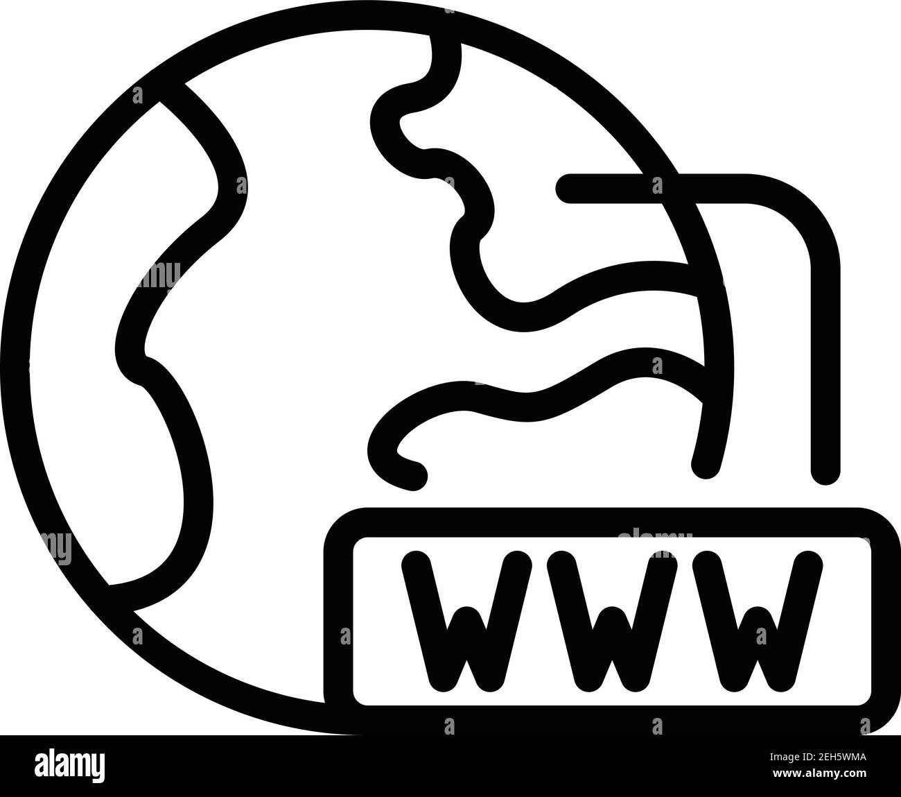 Global internet interaction icon. Outline global internet interaction ...