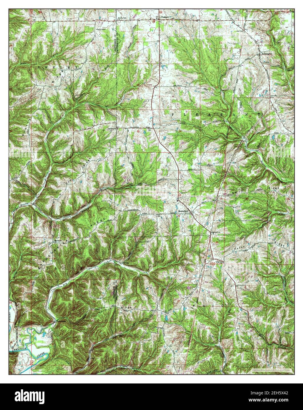 Bennington, Indiana, map 1971, 1:24000, United States of America by ...