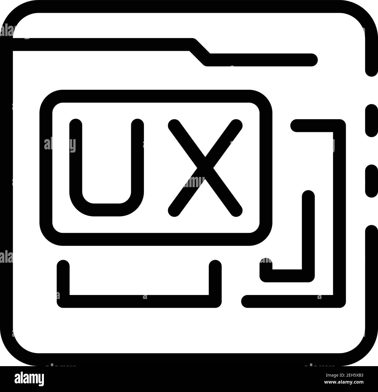 Folder data ux interaction icon. Outline folder data ux interaction ...