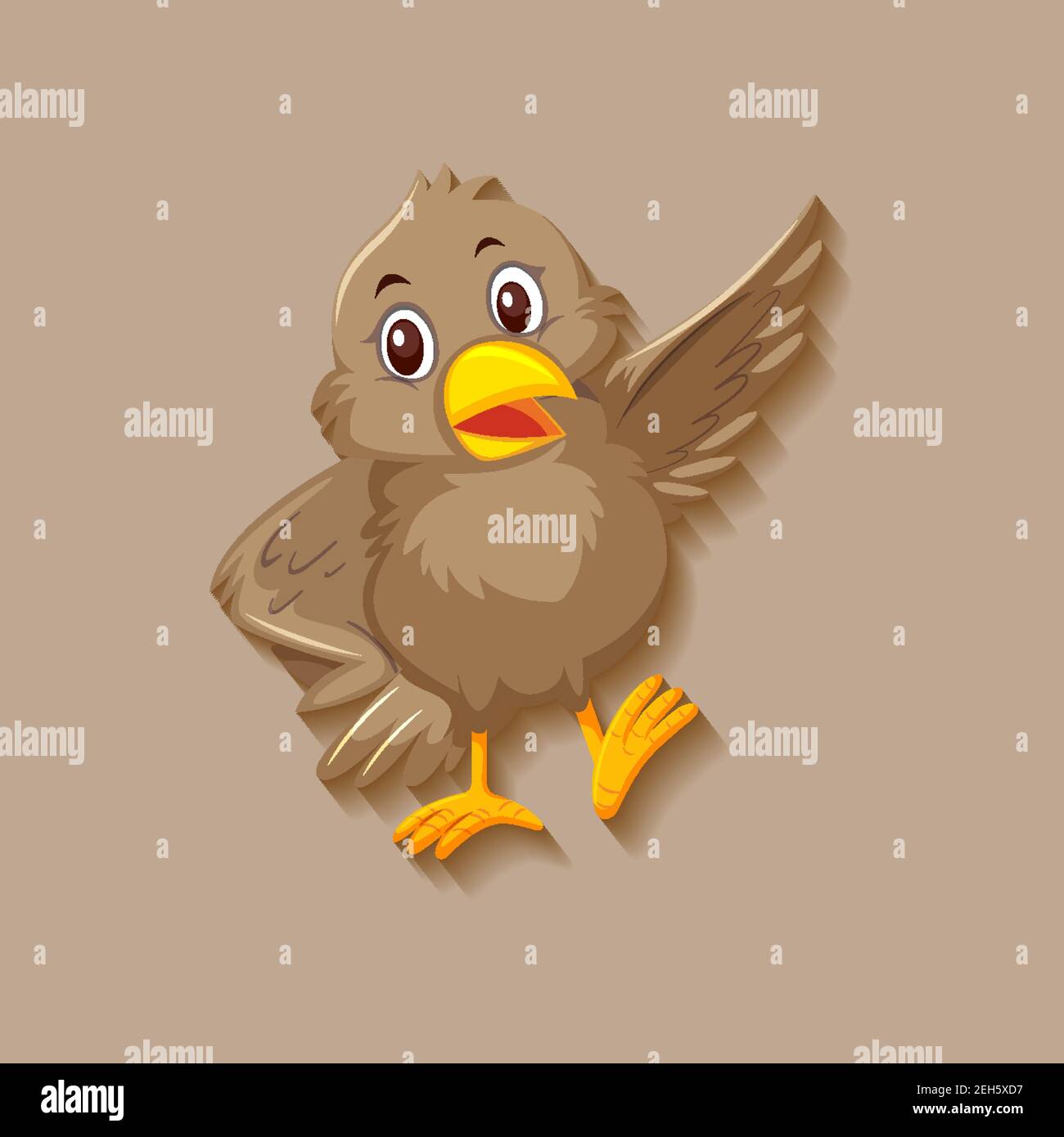 Cute sparrow bird cartoon character illustration Stock Vector Image & Art - Alamy