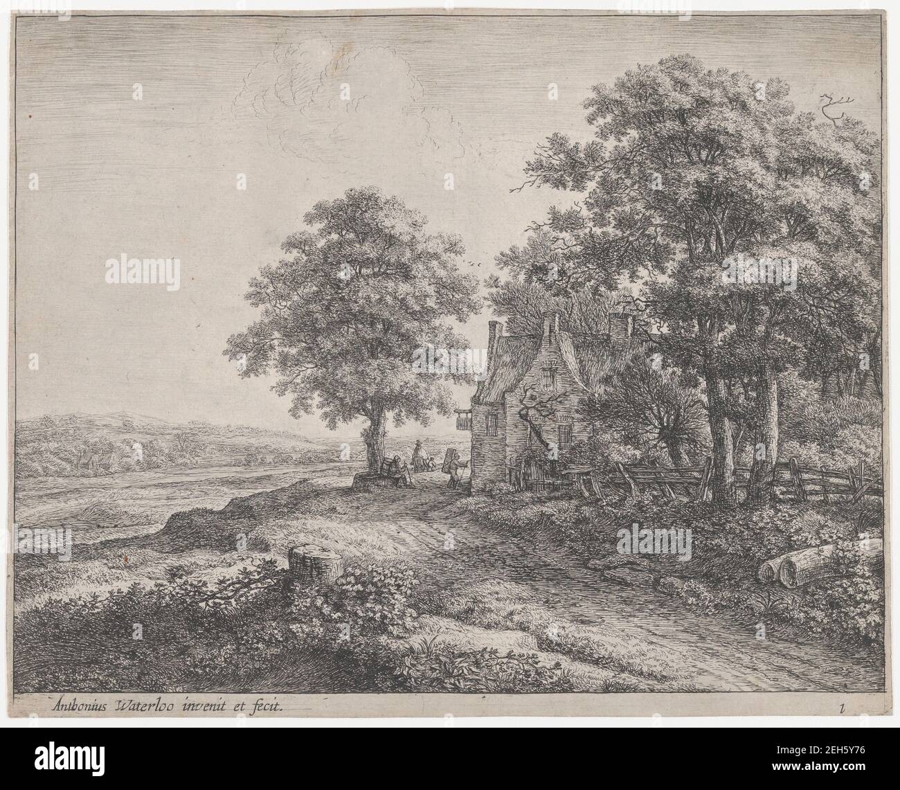 Large Linden Tree Before an Inn, 17th century Stock Photo - Alamy
