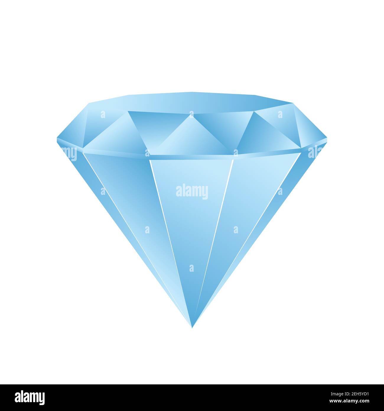 Vector blue shine diamond isolated on white background Stock Vector ...