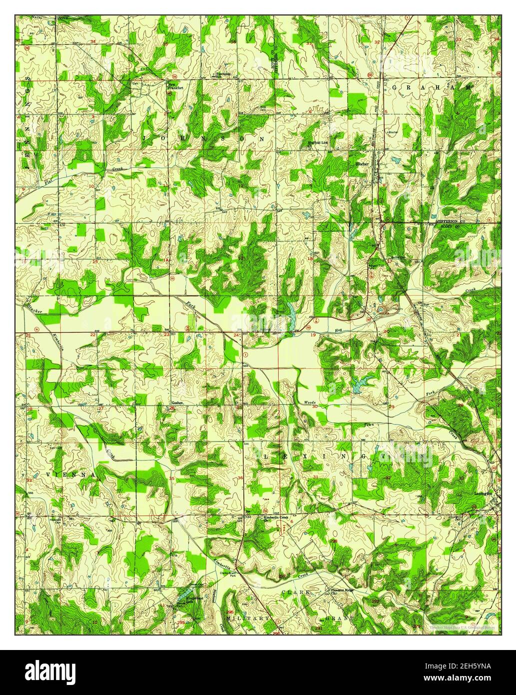 Blocher, Indiana, map 1956, 1:24000, United States of America by ...