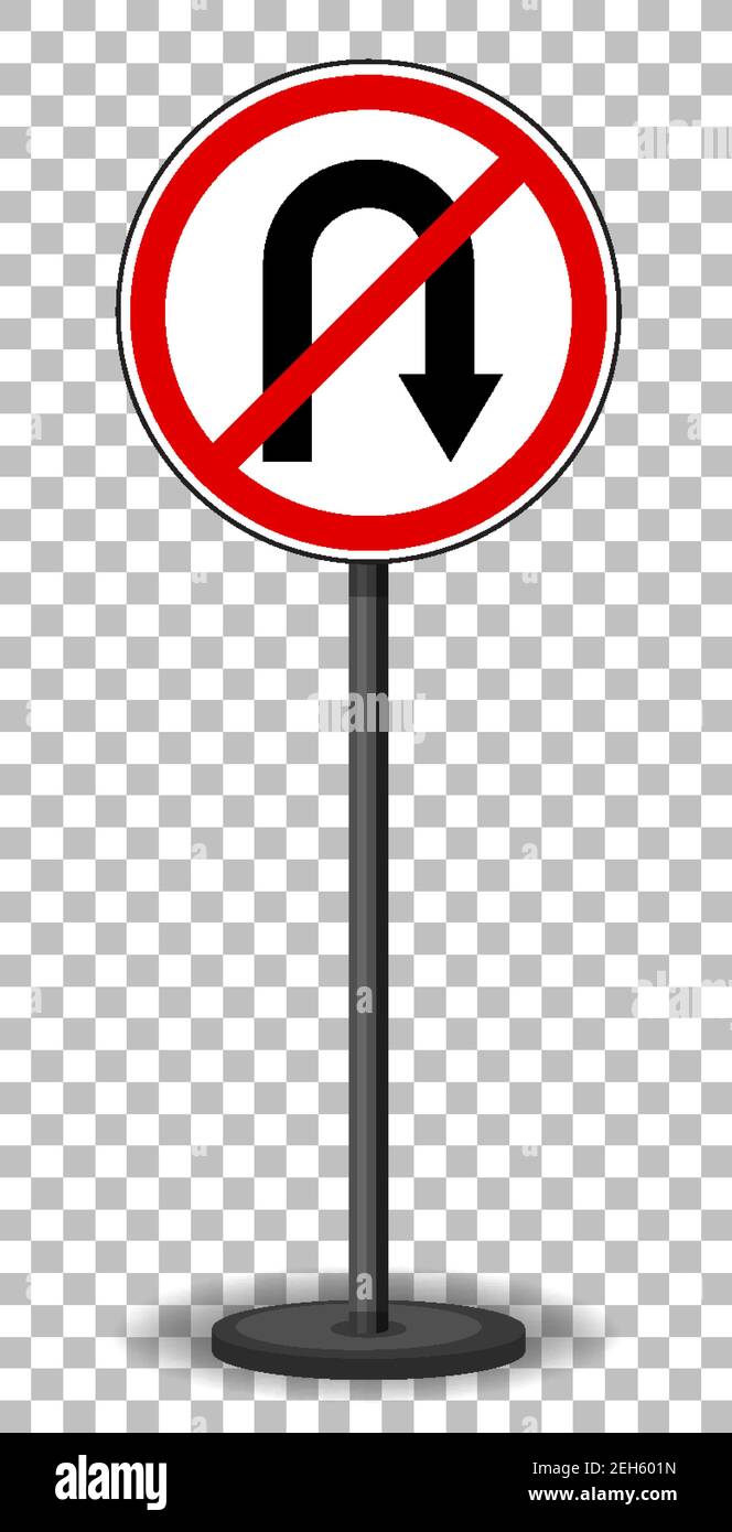 Red traffic sign on transparent background illustration Stock Vector ...