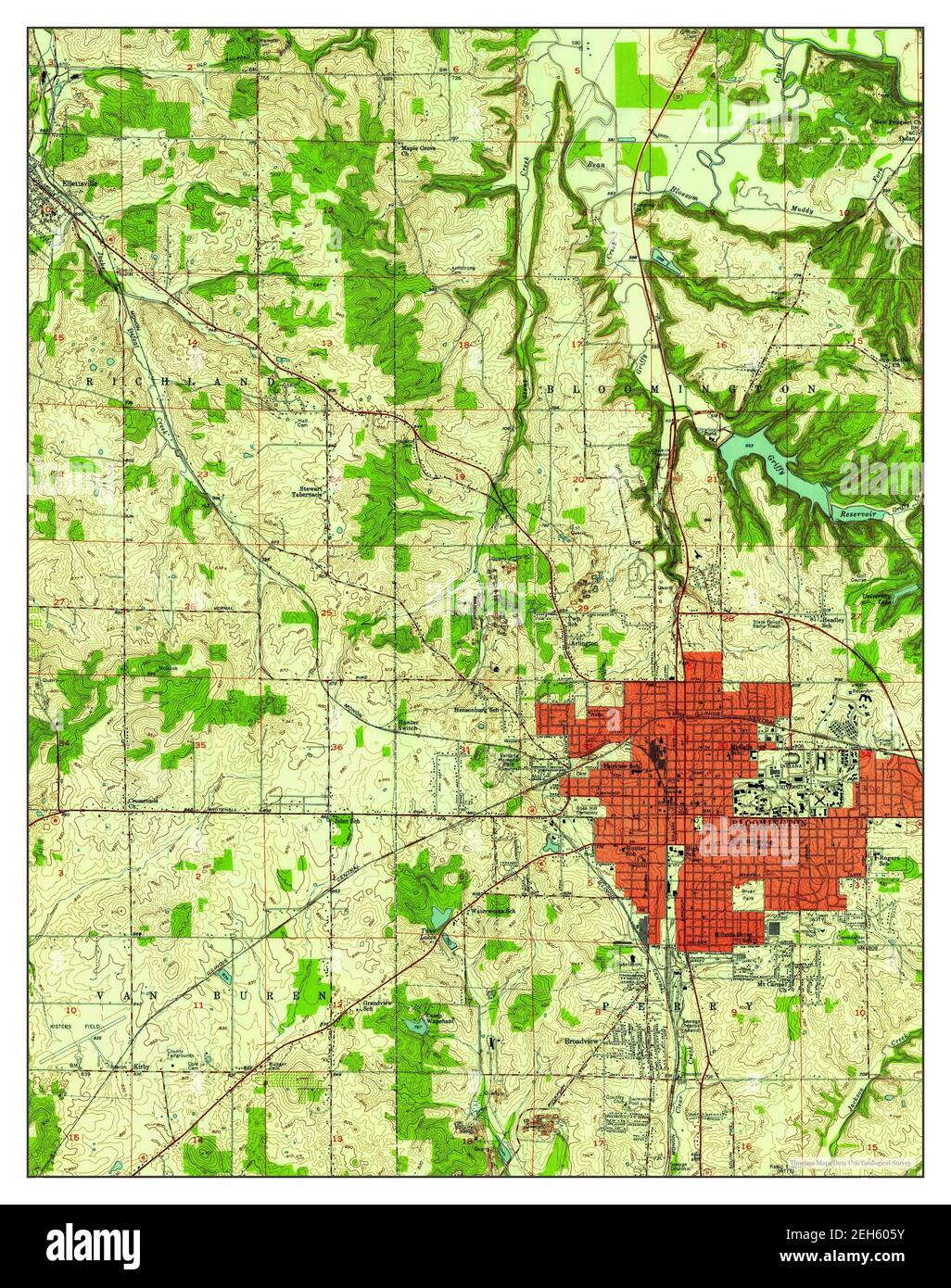 Map of bloomington indiana hi-res stock photography and images - Alamy