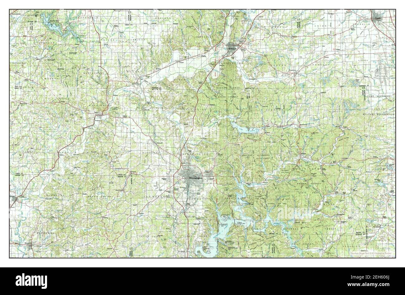 Map of bloomington indiana hi-res stock photography and images - Alamy