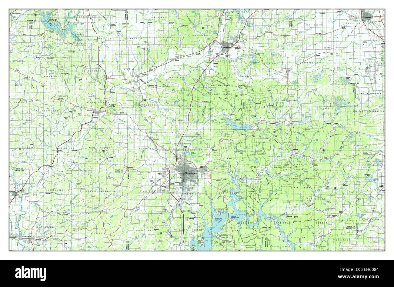 Bloomington indiana map hi-res stock photography and images - Alamy