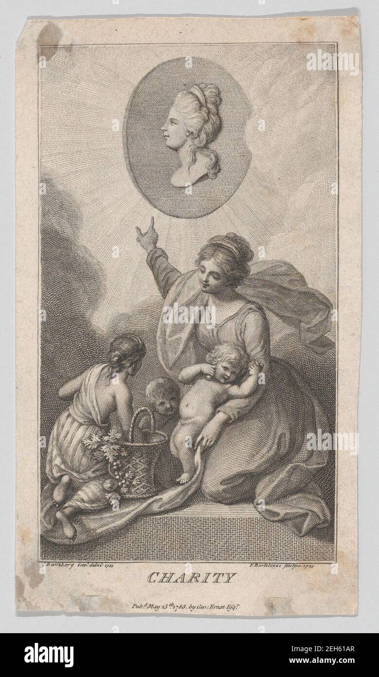 Charity, from L'Amico di fanciulli (Children's Friend), 1788 Stock ...
