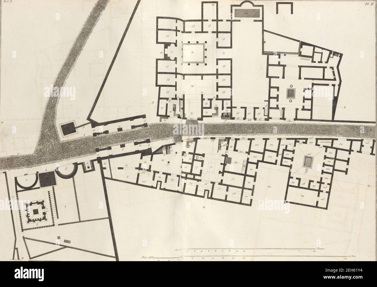 Map of the city of pompeii hi-res stock photography and images - Alamy