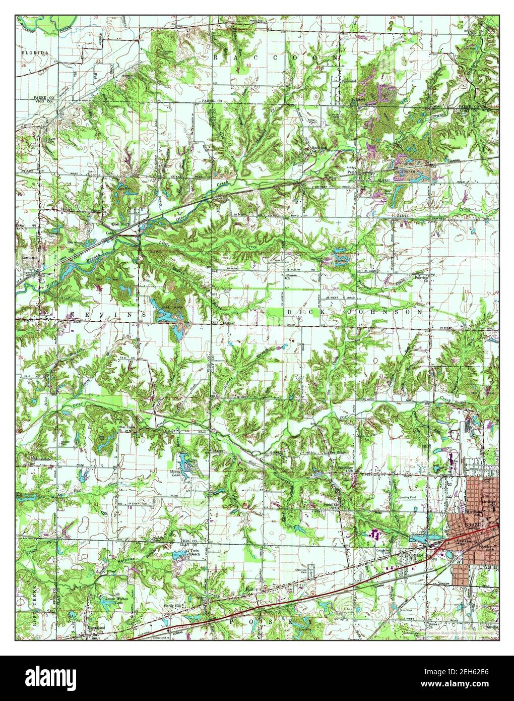 Brazil West, Indiana, map 1960, 1:24000, United States of America by ...