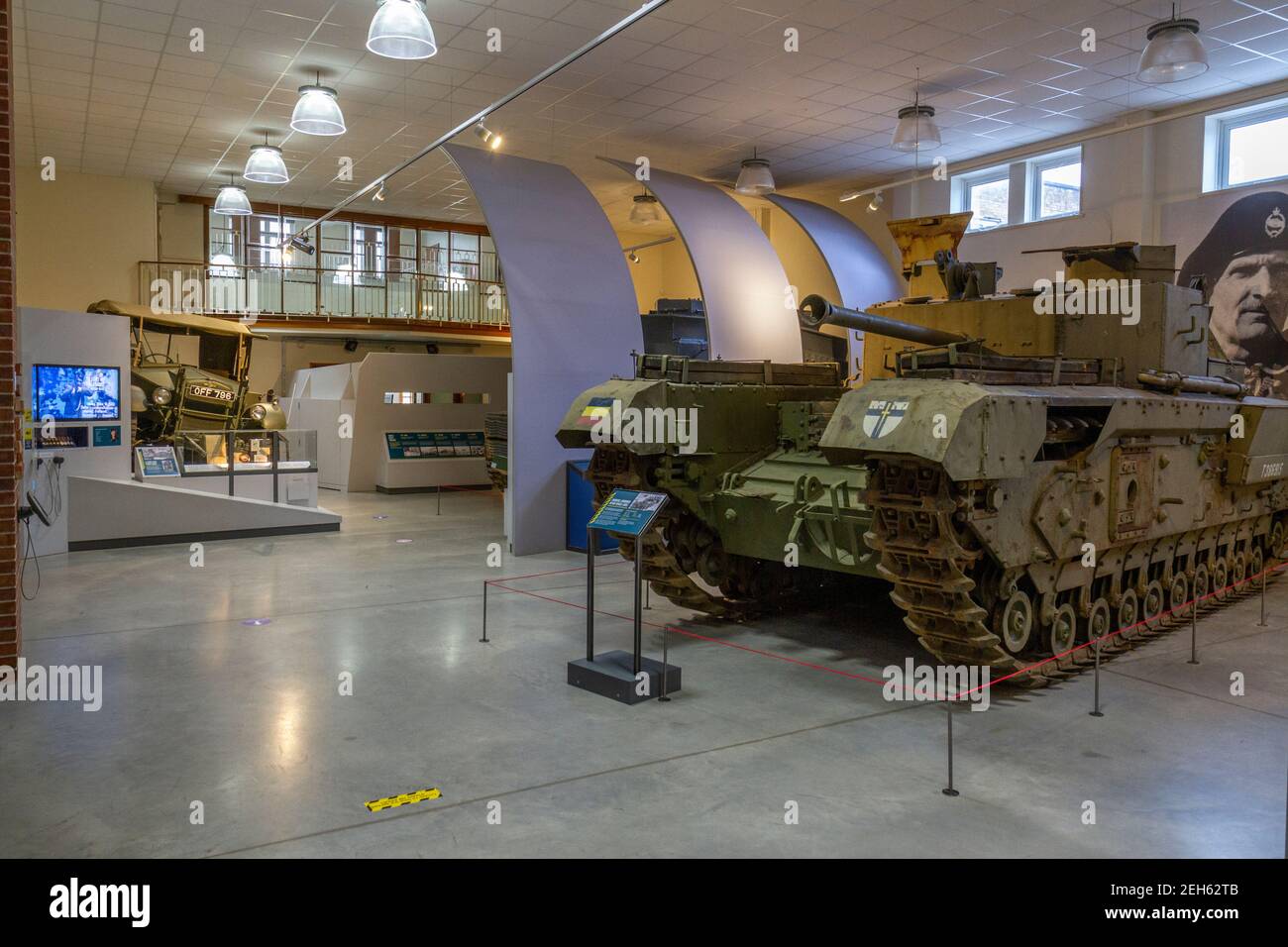 General view of vehicle displays in the REME Museum (Royal Electrical ...