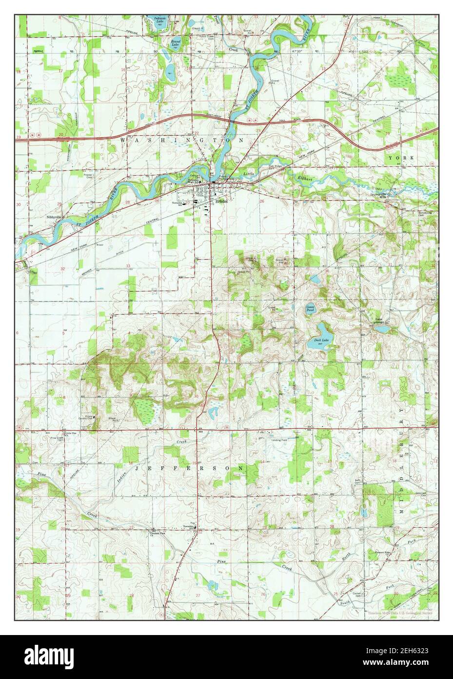 Bristol, Indiana, map 1961, 1:24000, United States of America by ...