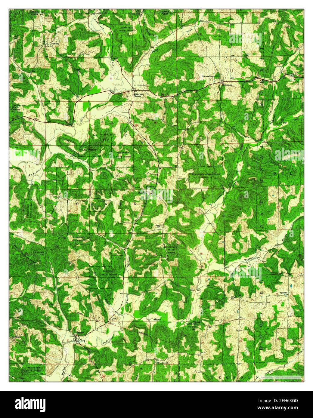 Bristow, Indiana, map 1957, 1:24000, United States of America by ...