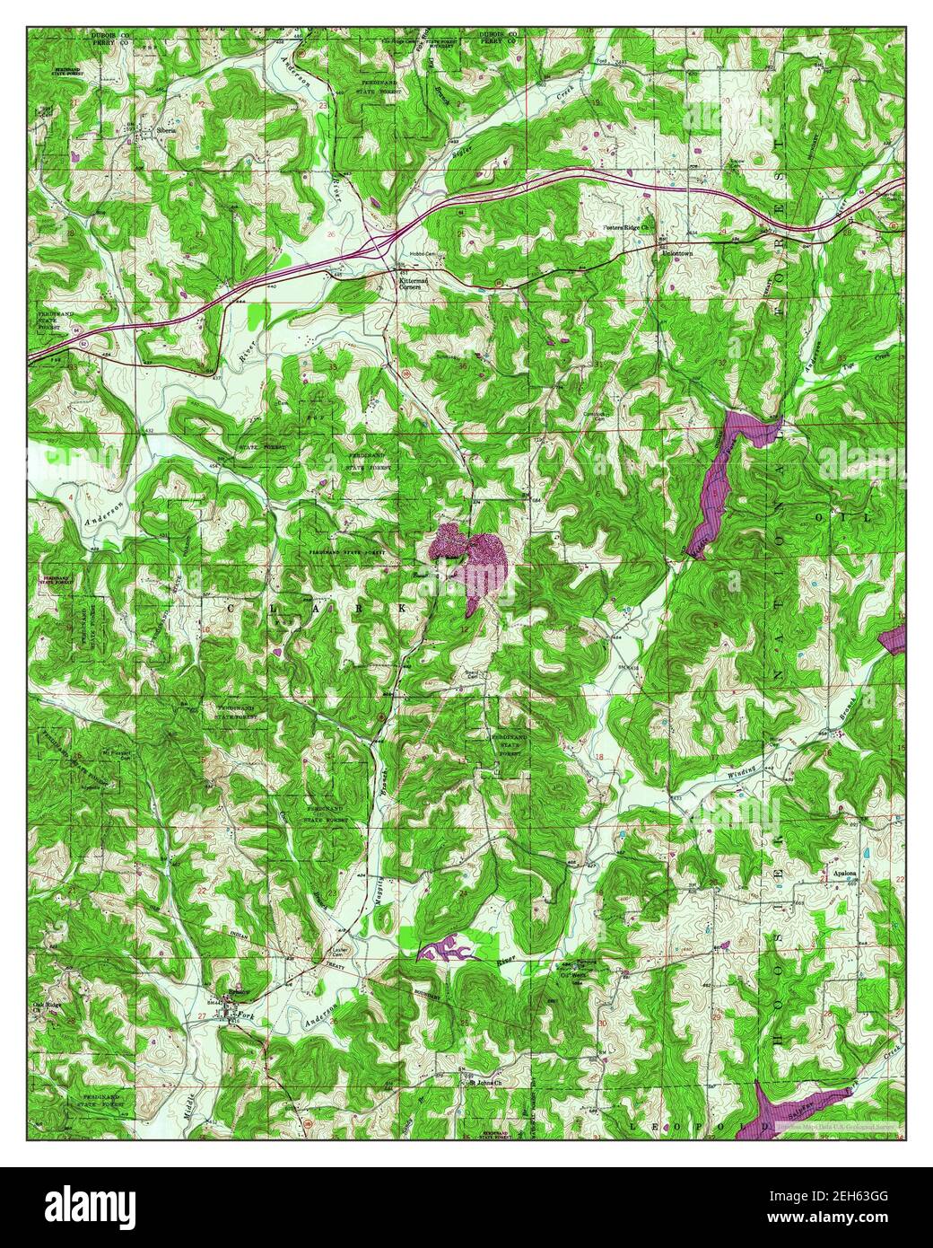 Bristow, Indiana, map 1957, 1:24000, United States of America by ...