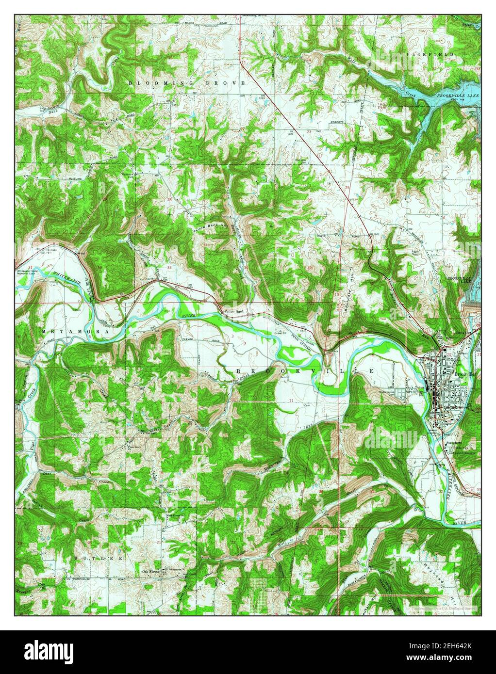 Brookville, Indiana, map 1972, 1:24000, United States of America by ...