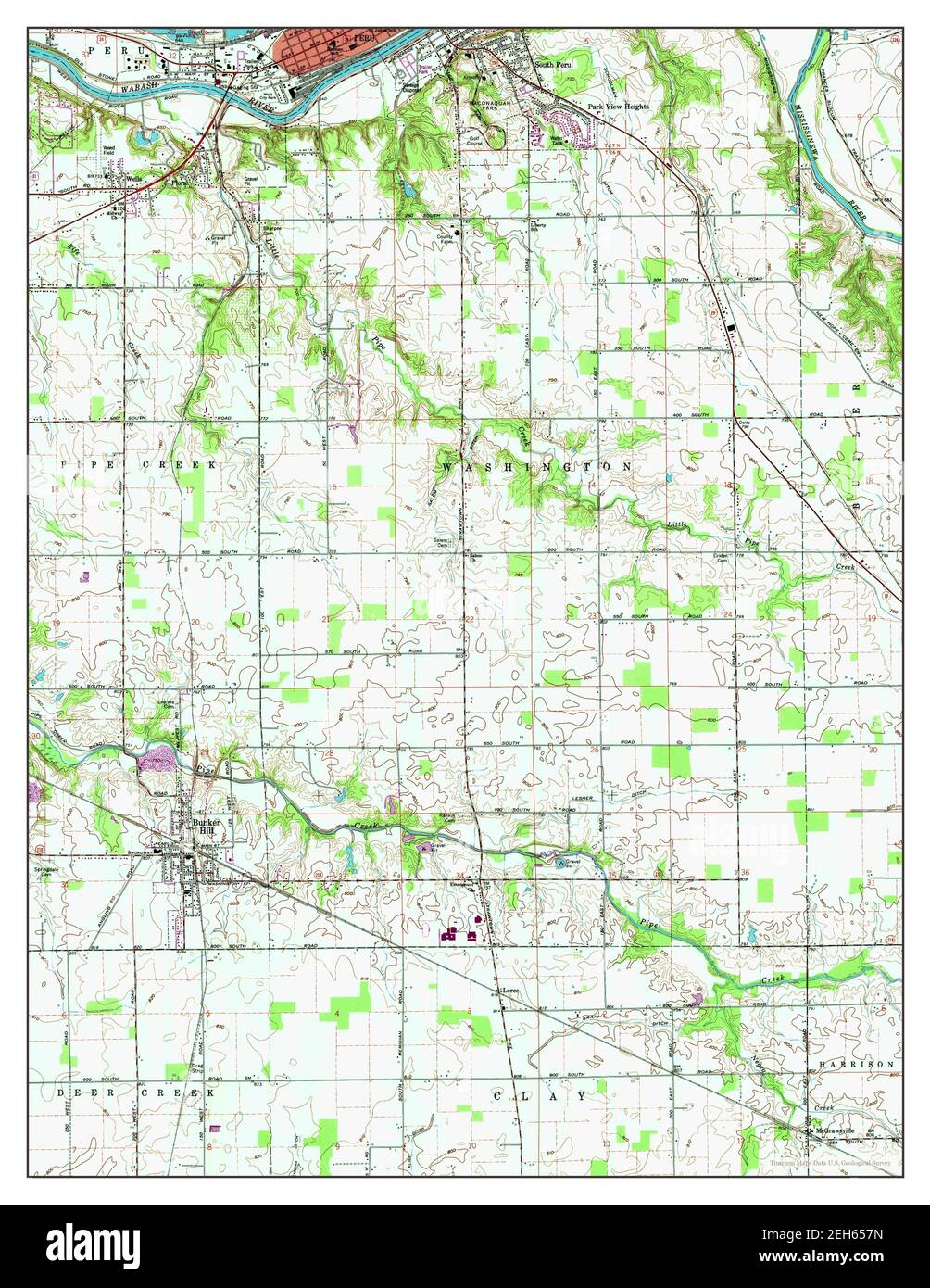 Map of bunker hill Cut Out Stock Images & Pictures - Alamy