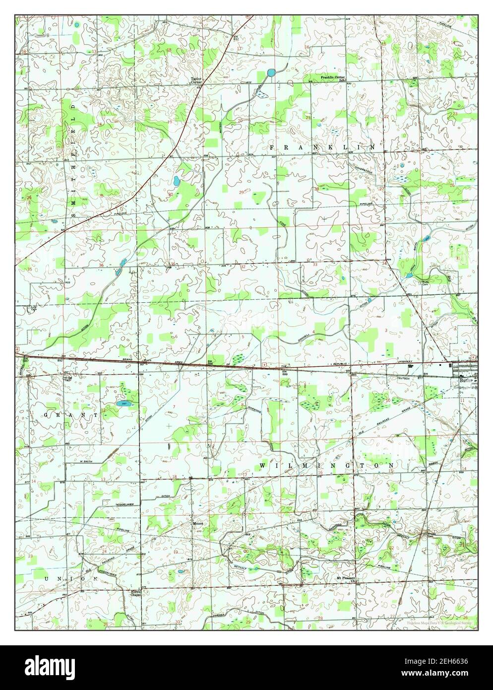 Butler West, Indiana, map 1992, 1:24000, United States of America by ...