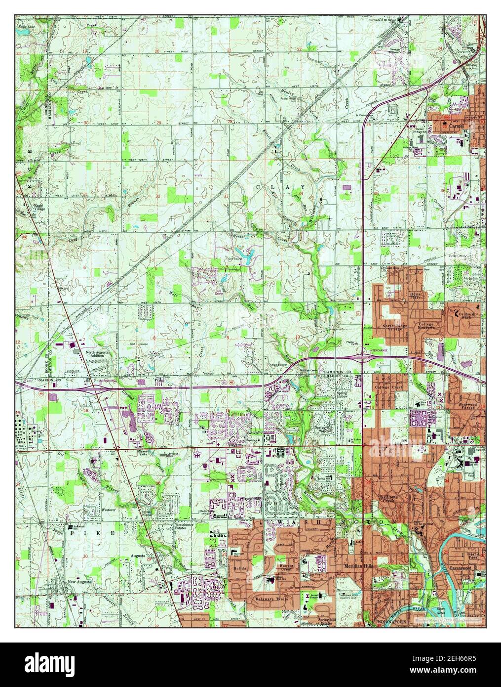 Carmel, Indiana, map 1967, 1:24000, United States of America by ...
