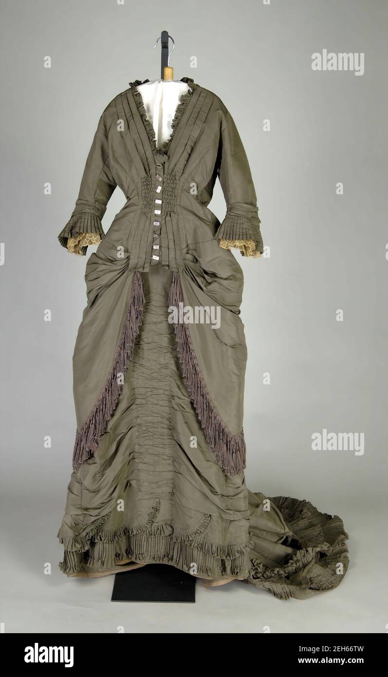 Wedding Dress, American, 1887 Stock Photo - Alamy