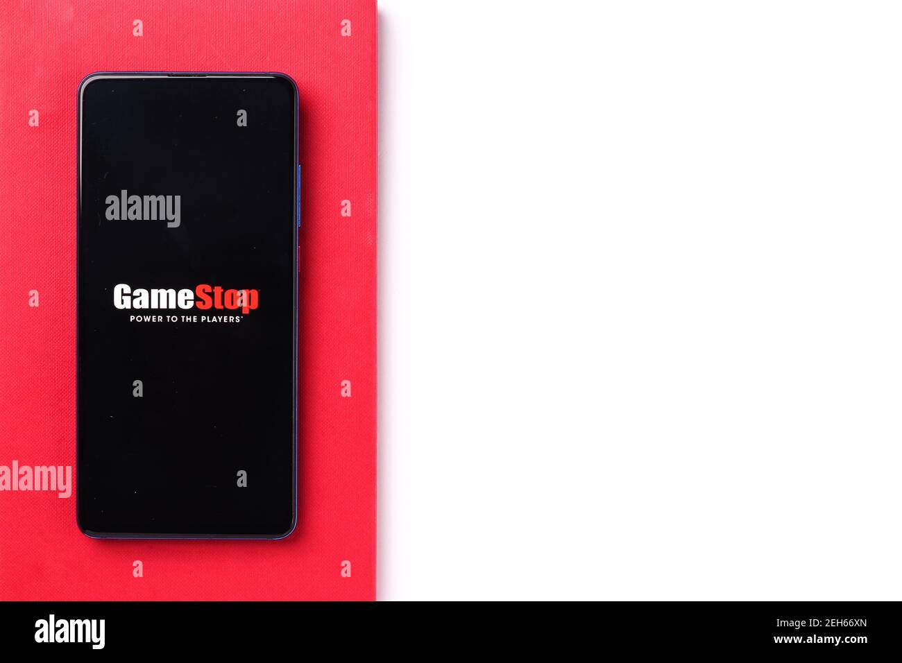 Assam, india - February 19, 2021 : Gamestop logo on phone screen stock ...