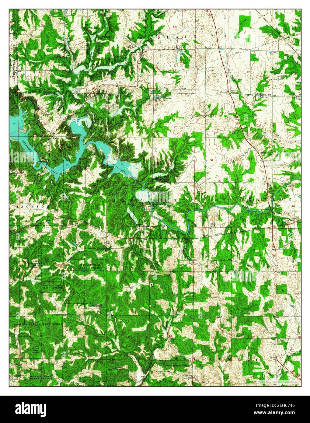 Cataract, Indiana, map 1956, 1:24000, United States of America by ...