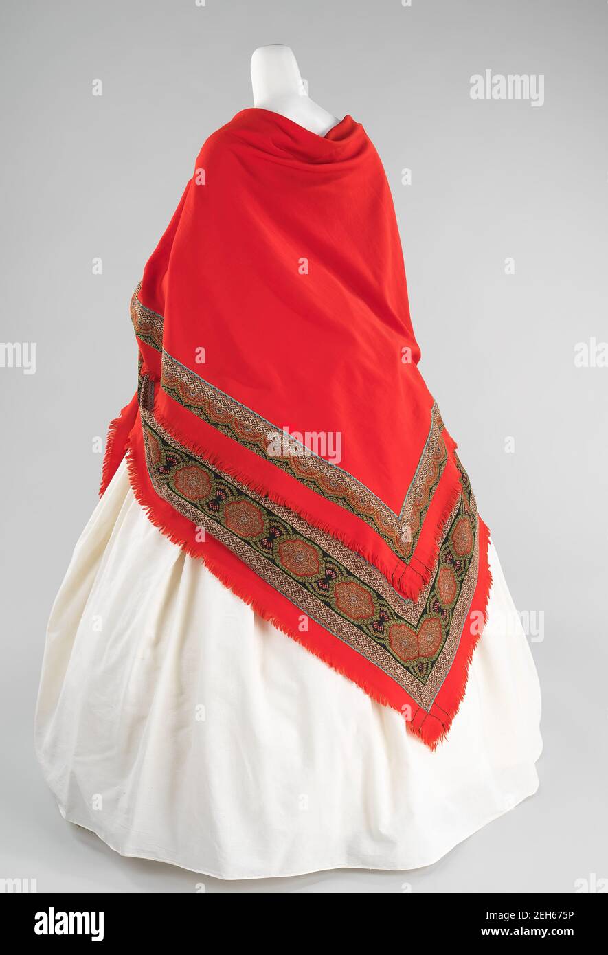 Wedding shawl, American, 1866 Stock Photo - Alamy
