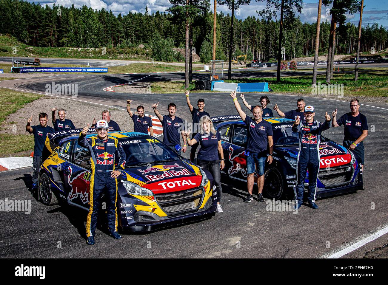 HANSEN Timmy (SWE), Team Hansen (SWE), Peugeot 208, HANSEN Kevin (SWE), Team Hansen (SWE ...