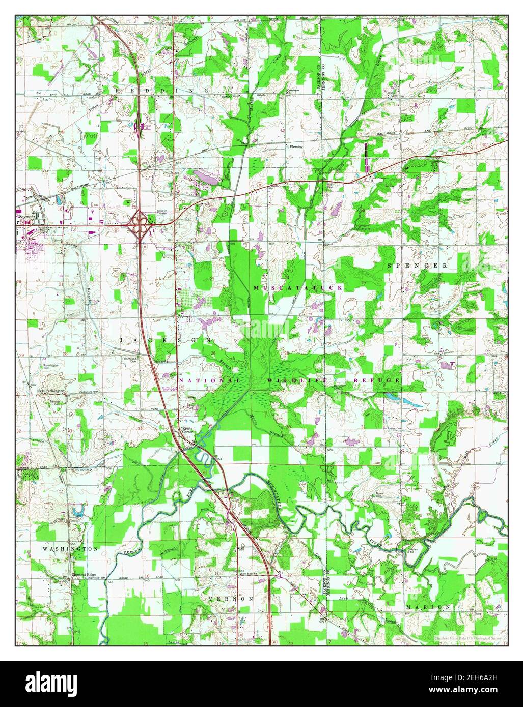 Chestnut Ridge, Indiana, map 1959, 1:24000, United States of America by ...