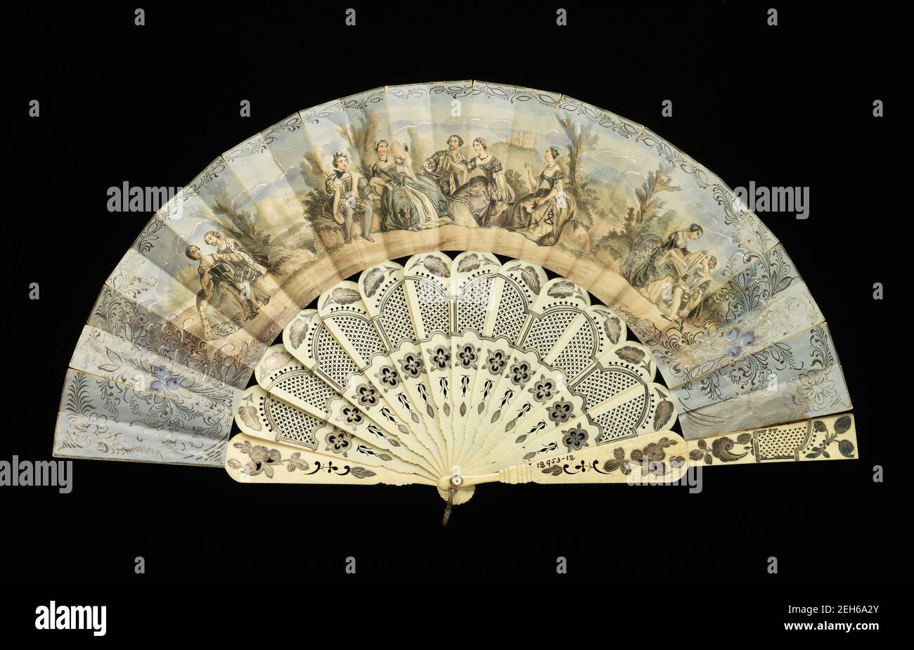 Fan, British, third quarter 19th century Stock Photo - Alamy