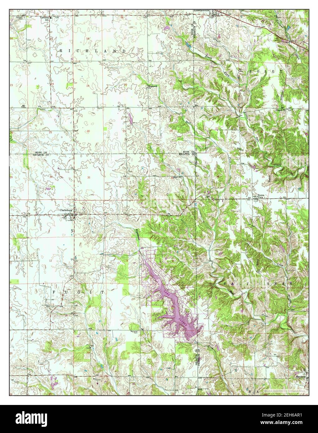 Clarksburg map hi-res stock photography and images - Alamy