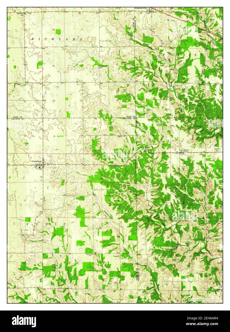 Clarksburg map hi-res stock photography and images - Alamy