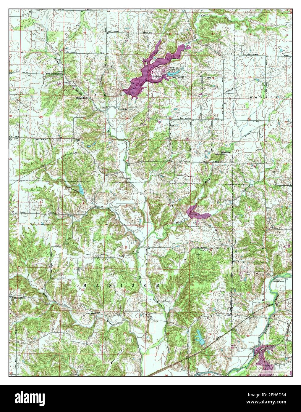 Clinton Falls, Indiana, map 1971, 1:24000, United States of America by ...