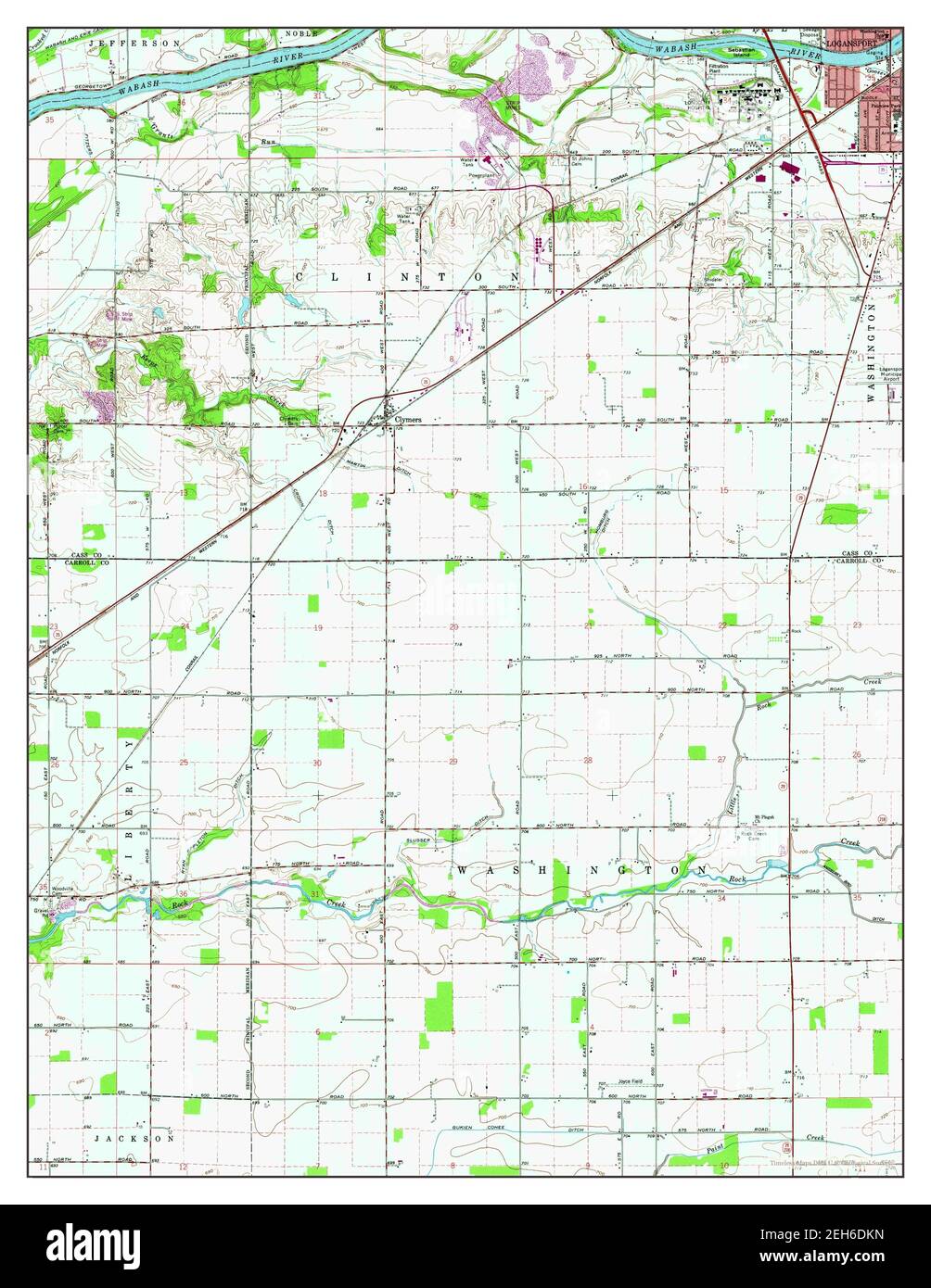 Clymers, Indiana, map 1962, 1:24000, United States of America by ...