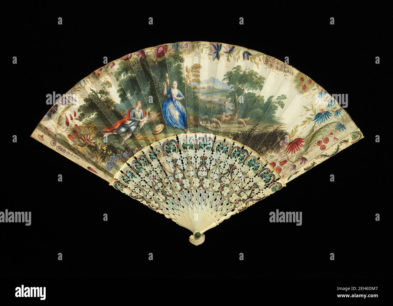 Fan, European, 1745-55 Stock Photo - Alamy