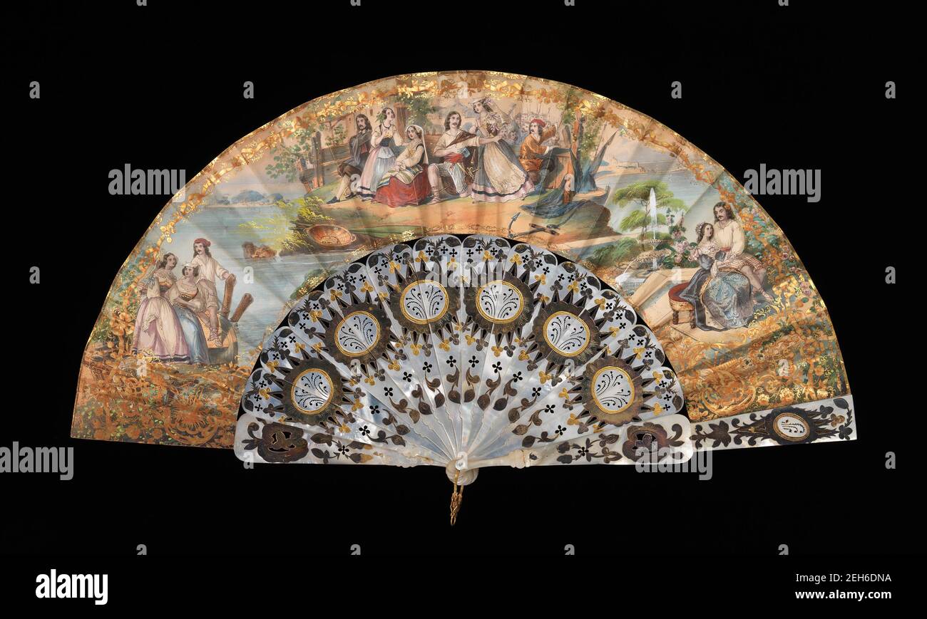 Fan, European, 1855-65 Stock Photo - Alamy