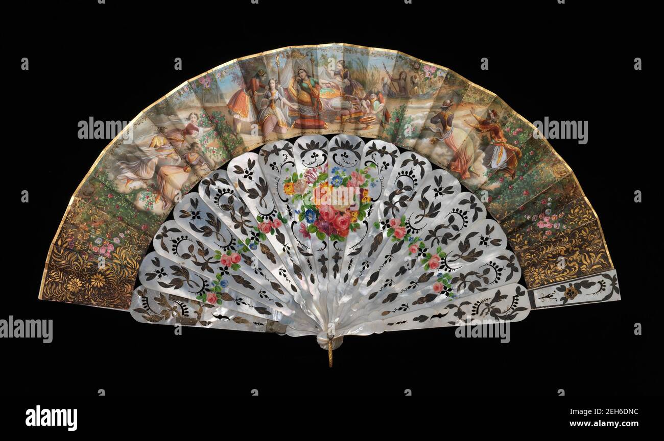 Fan, European, 1855-65 Stock Photo - Alamy