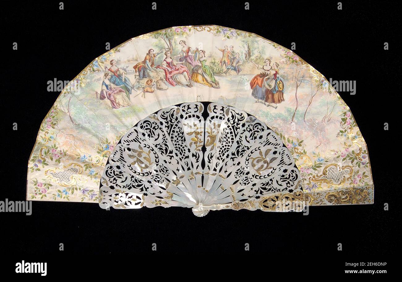 Fan, European, 1855-65 Stock Photo - Alamy