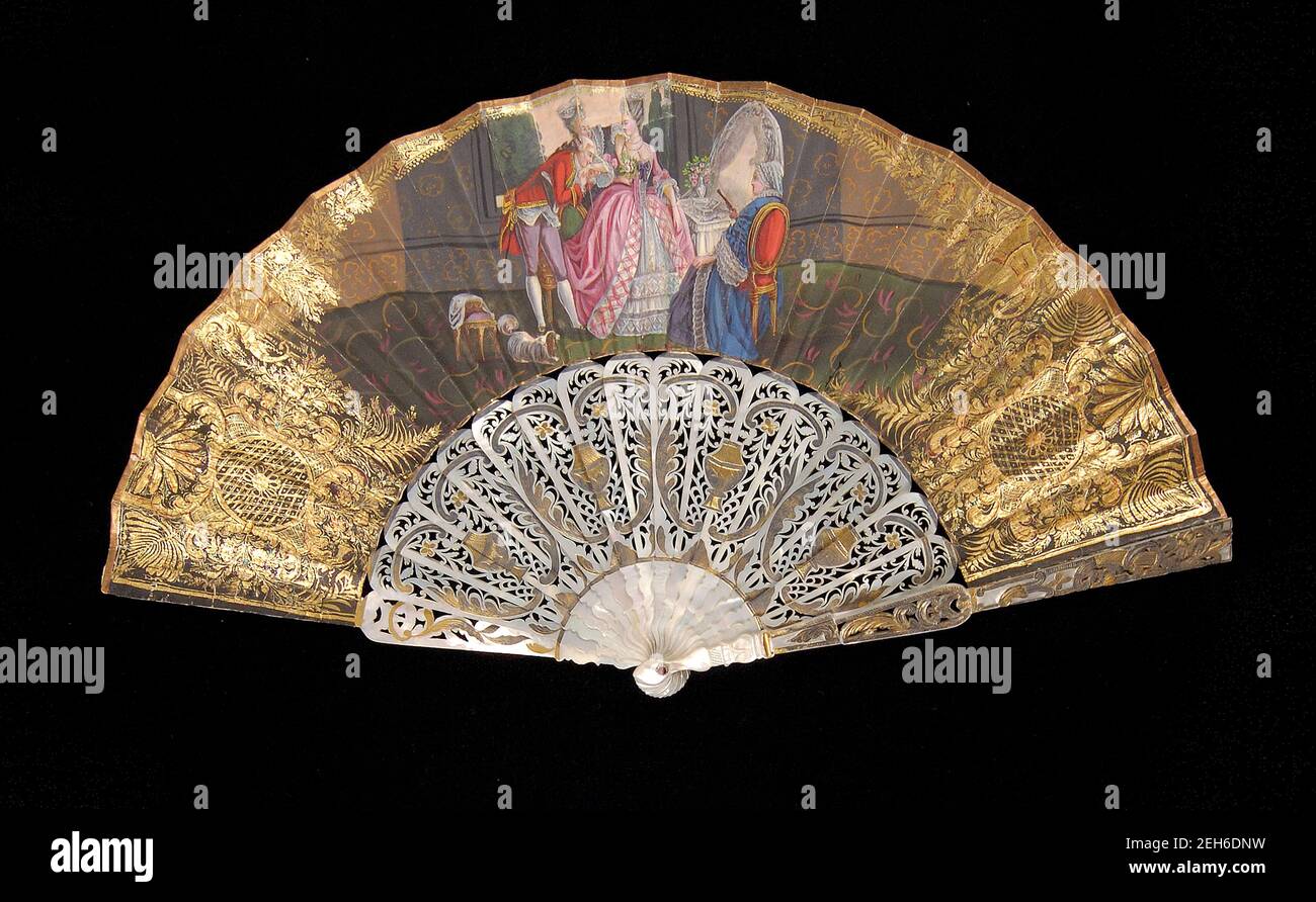 Fan, European, 1855-65 Stock Photo - Alamy